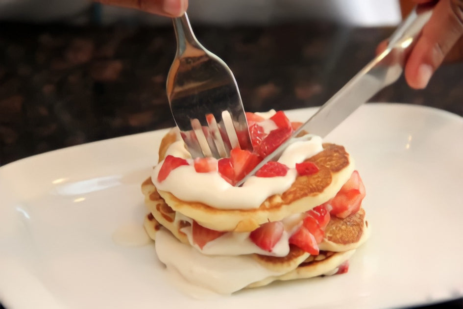Three Layer Strawberry Pancakes – The Step Stool Chef